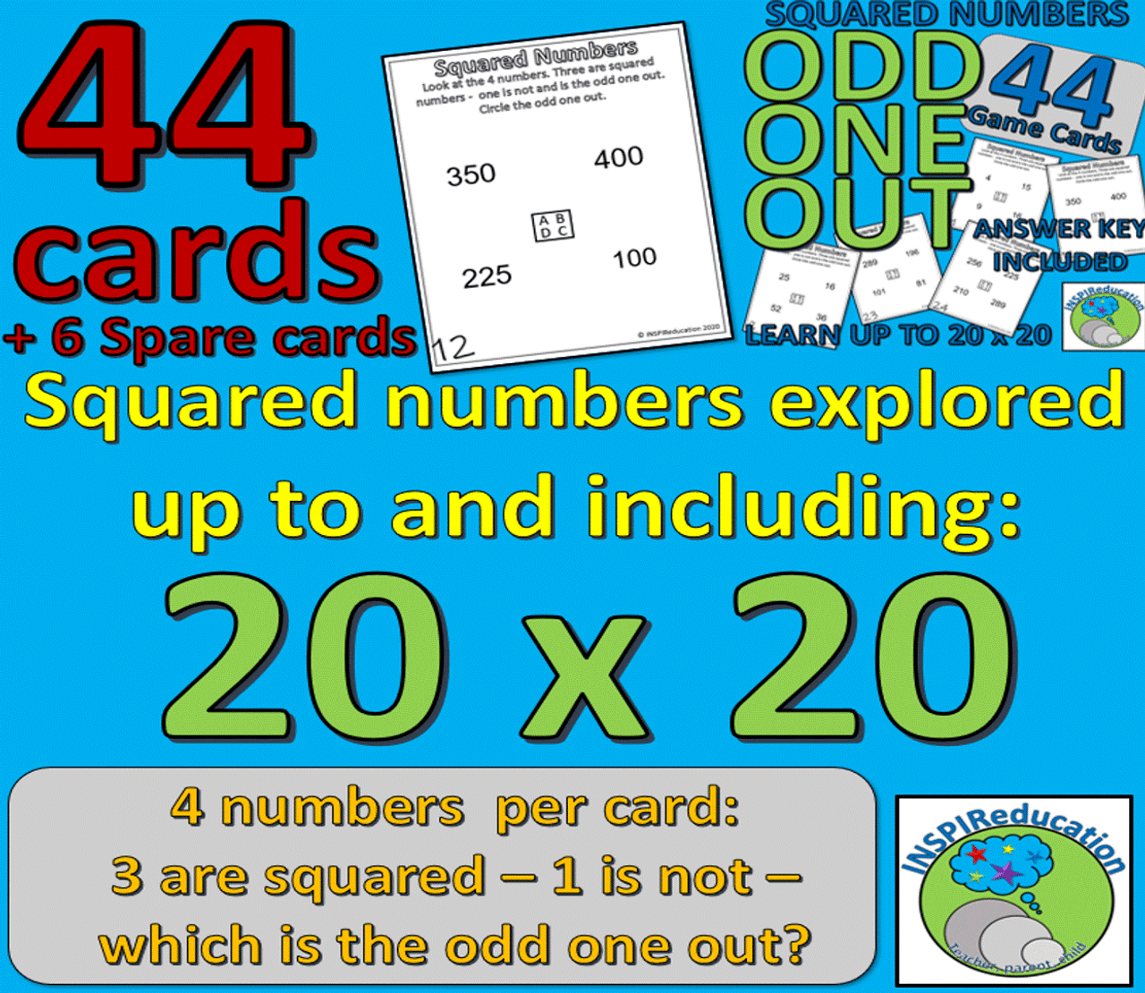 MATH GAME BUNDLE: Odd One Out - Number, 2D Shape, 3D Shape, Prime ...