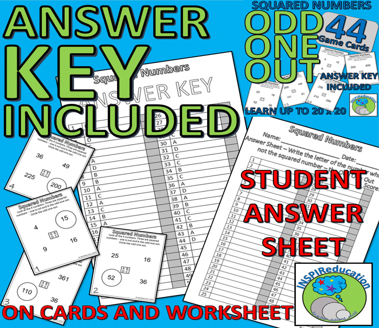 MATH GAME BUNDLE: Odd One Out - Number, 2D Shape, 3D Shape, Prime ...