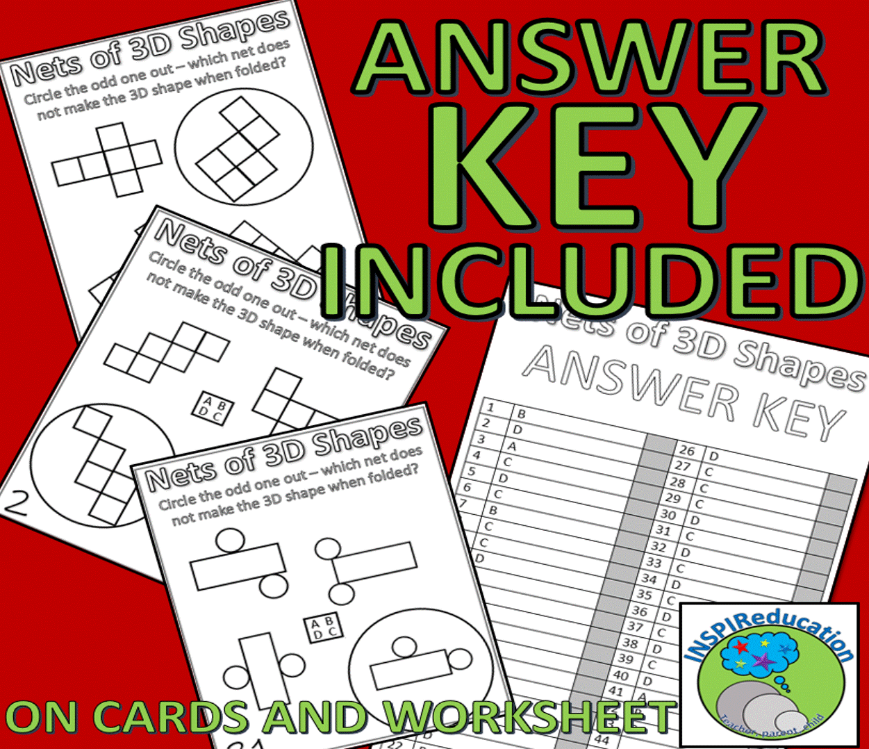 MATH GAME BUNDLE: Odd One Out - Number, 2D Shape, 3D Shape, Prime ...