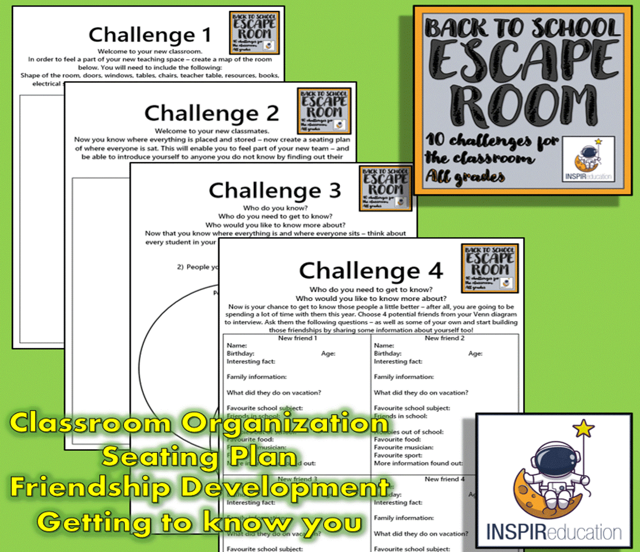 ESCAPE ROOM: Back to School - 10 Challenges for the first week back ...