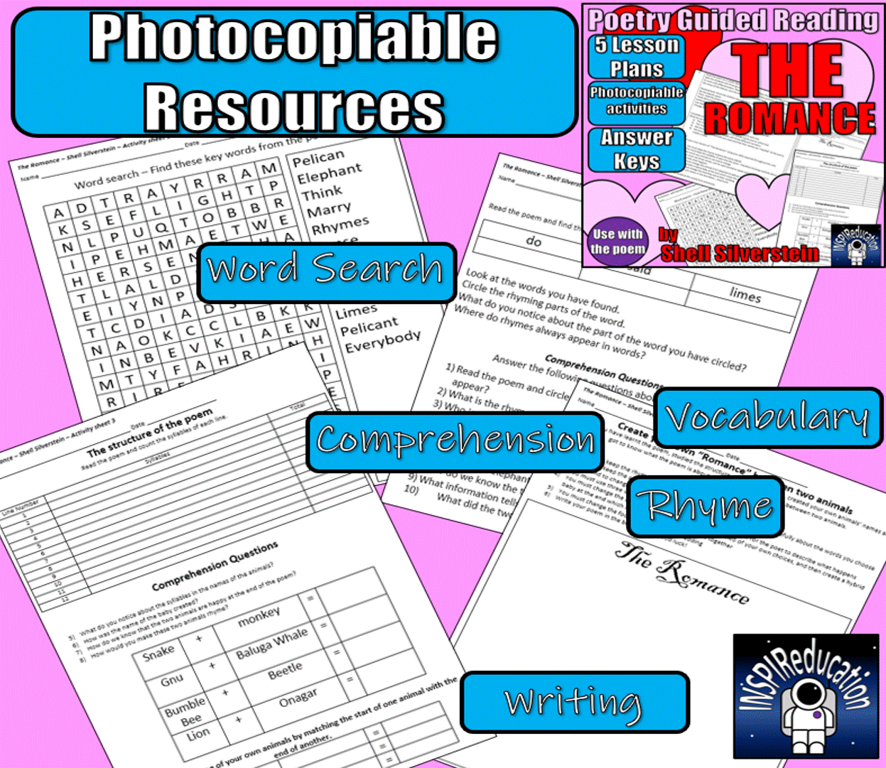 GUIDED READING POETRY: Shell Silverstein - The Romance, Lesson Plans ...