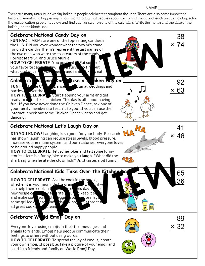 Multiply and Divide Whole Numbers - 4th Grade Worksheets - Amped Up ...