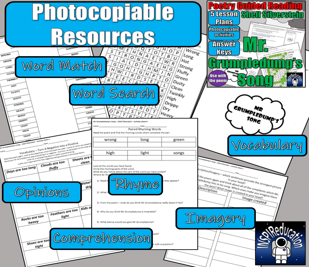 GUIDED READING POETRY: Shell Silverstein - Mr Grumpledump's Song ...