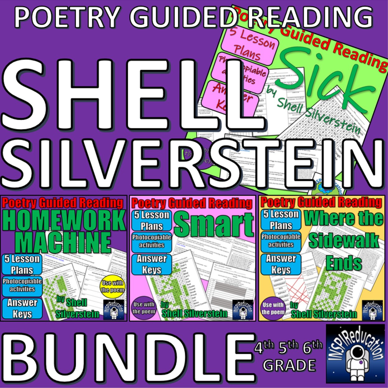 GUIDED READING POETRY BUNDLE: Shell Silverstein, 8 Poetry Plans ...