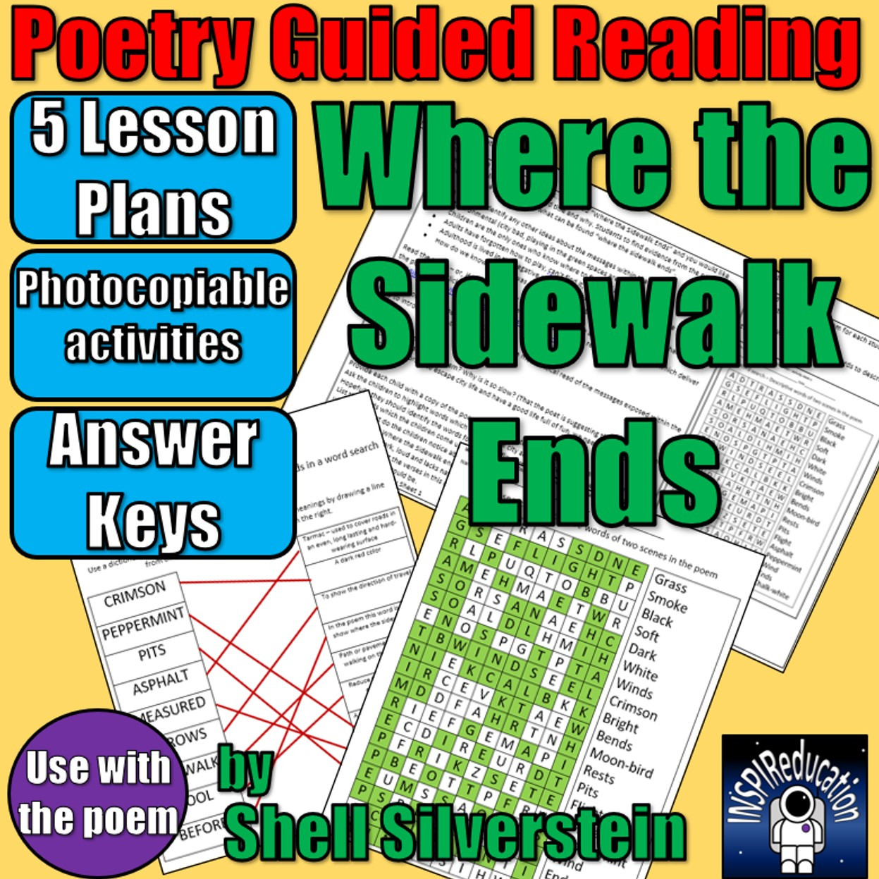 GUIDED READING POETRY BUNDLE: Shell Silverstein, 8 Poetry Plans ...
