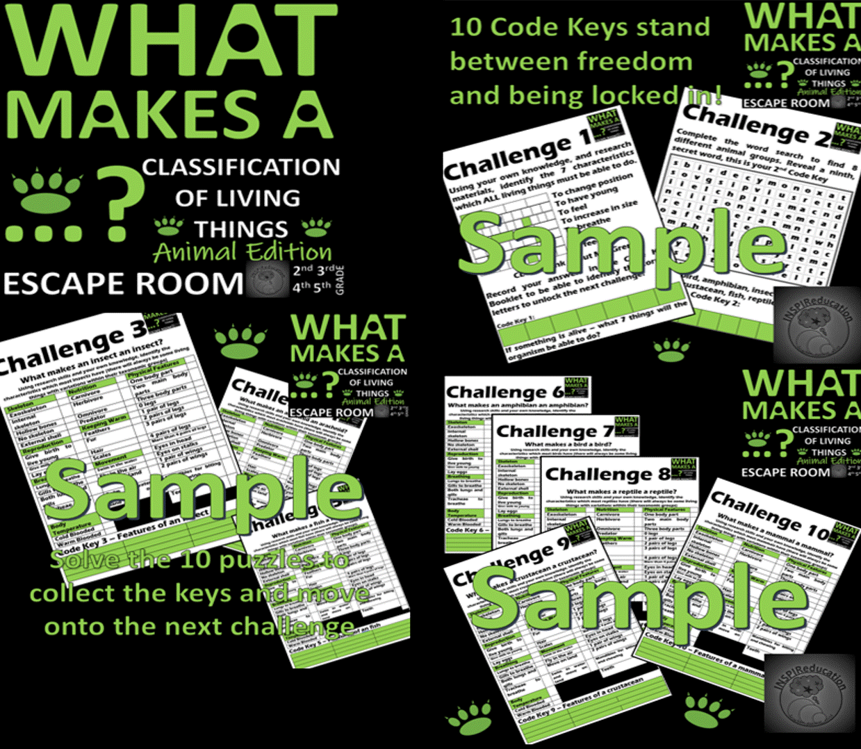 SCIENCE ESCAPE ROOM BUNDLE: Animals - Habitats, Classification and ...