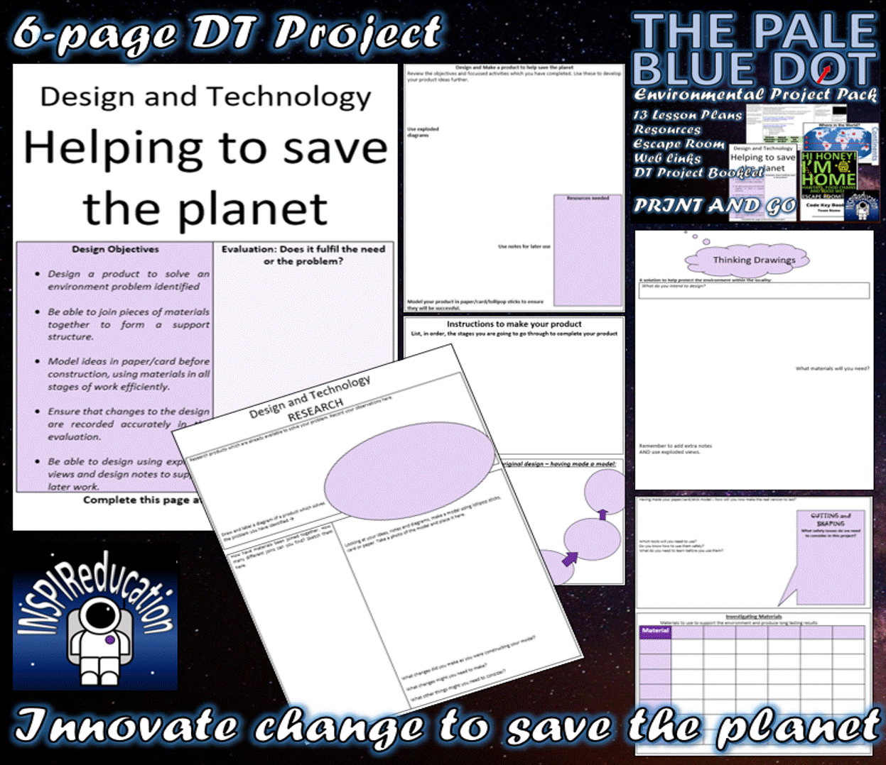 EARTH DAY PROJECT PACK: Lesson Plans, Resources, Science Escape Room ...