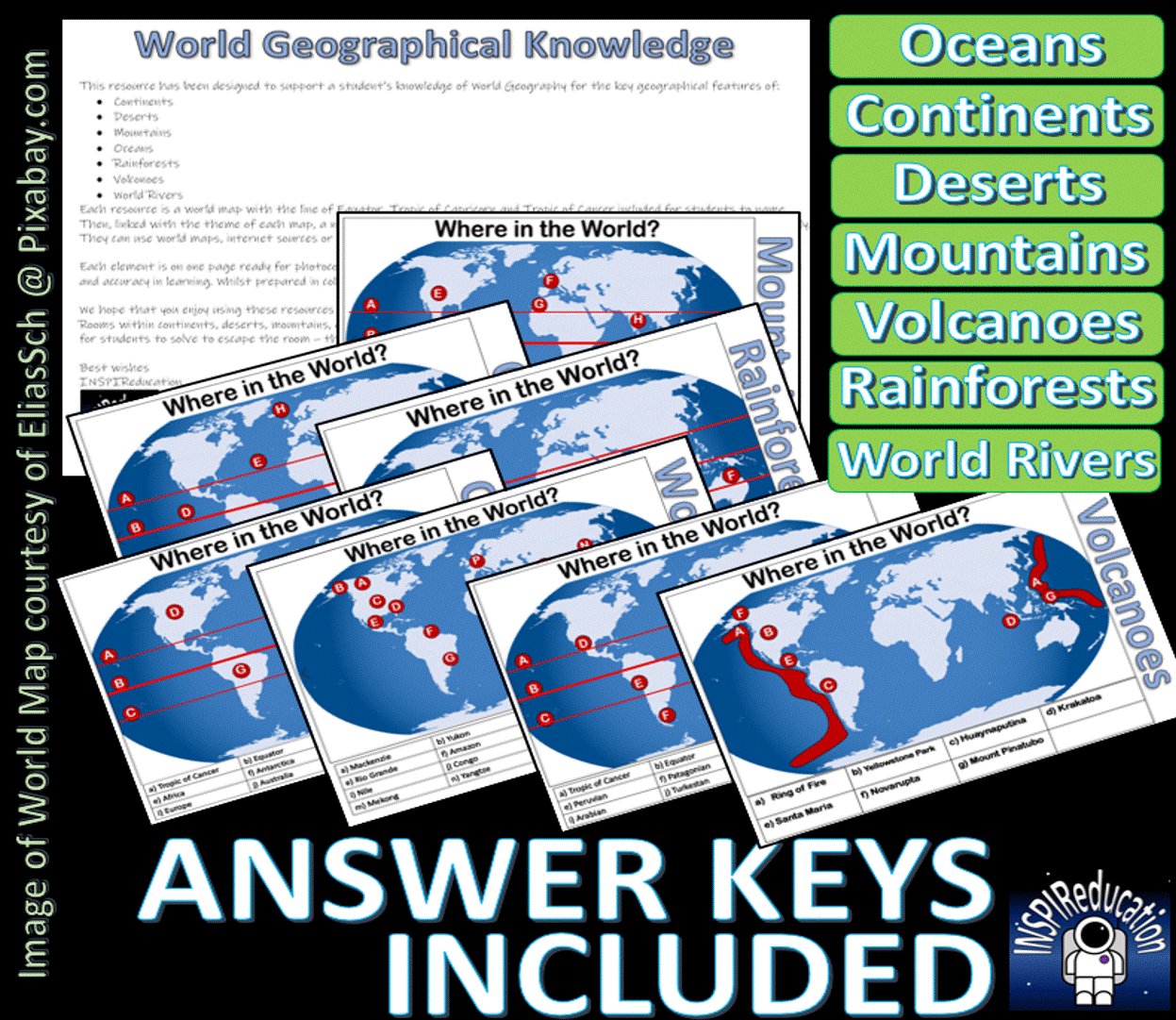 World Geography Knowledge: MAPPING - Position, Global location, Print ...