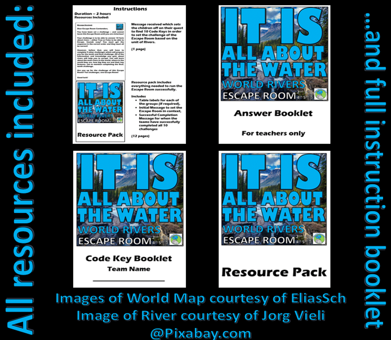 Geography ESCAPE ROOM: World Rivers, 10 Challenges, Resources ...