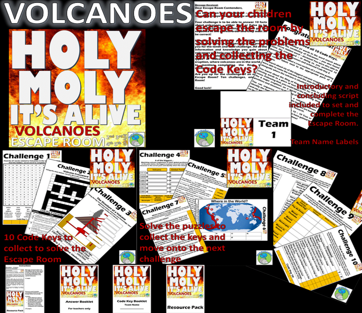 History and Geography 20 ESCAPE ROOM BUNDLE: 20 Workbooks, Resources ...