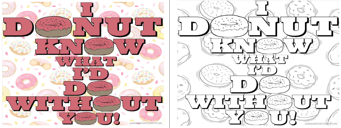 I DONUT Know What I'D Do Without You Valentines Day Card
