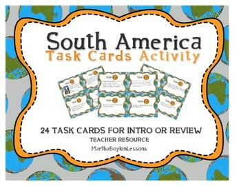 Geography, South America Task Cards