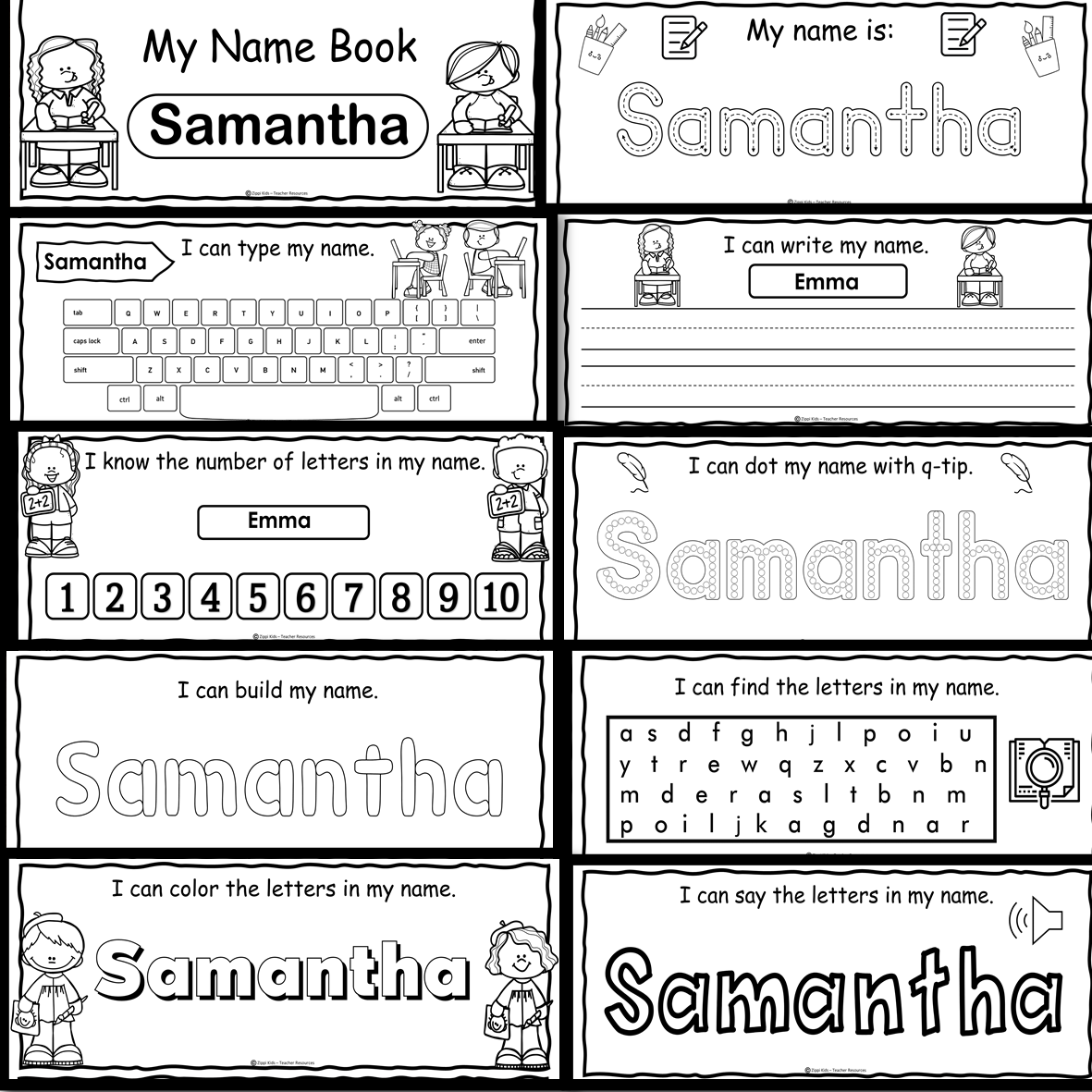 Editable Name Book