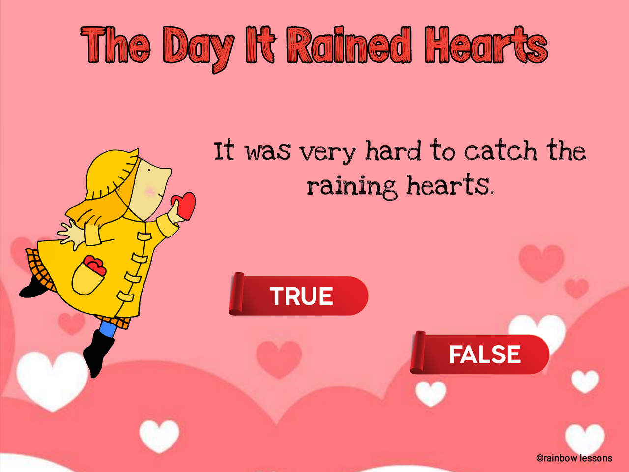 Valentines Day Literacy Activities | The Day It Rained Hearts Quiz Boom ...