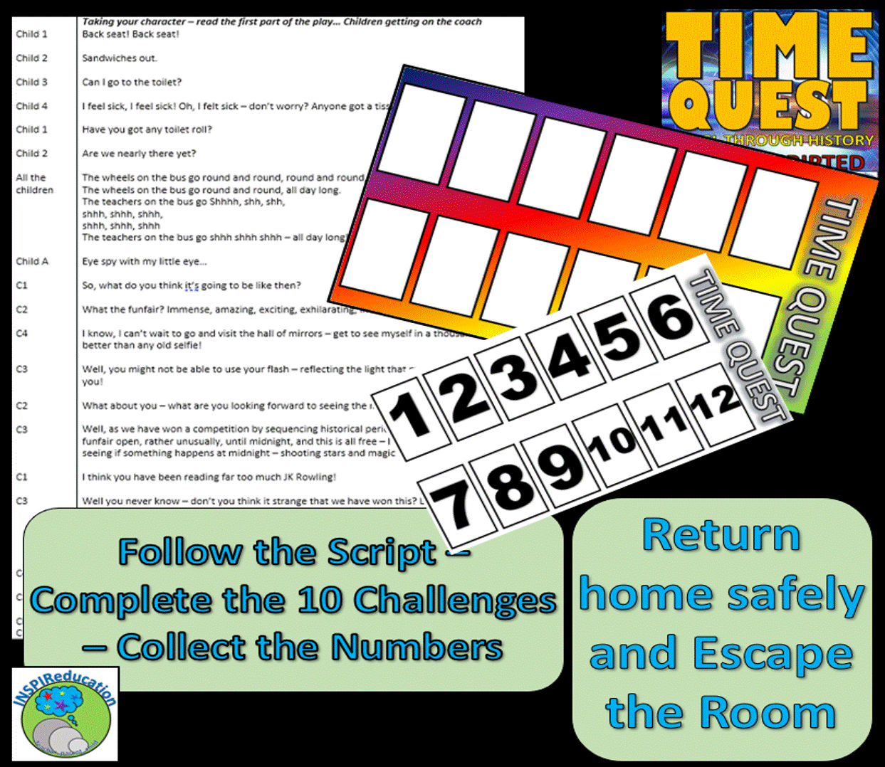 Fully Scripted World HISTORY ESCAPE ROOM: 5 time periods, 10 Challenges ...