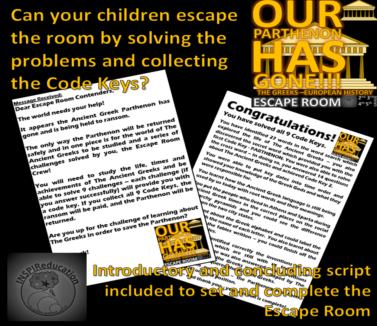 ANCIENT GREEK BUNDLE: Lesson Plans, Card Games, Resources, Escape Room ...