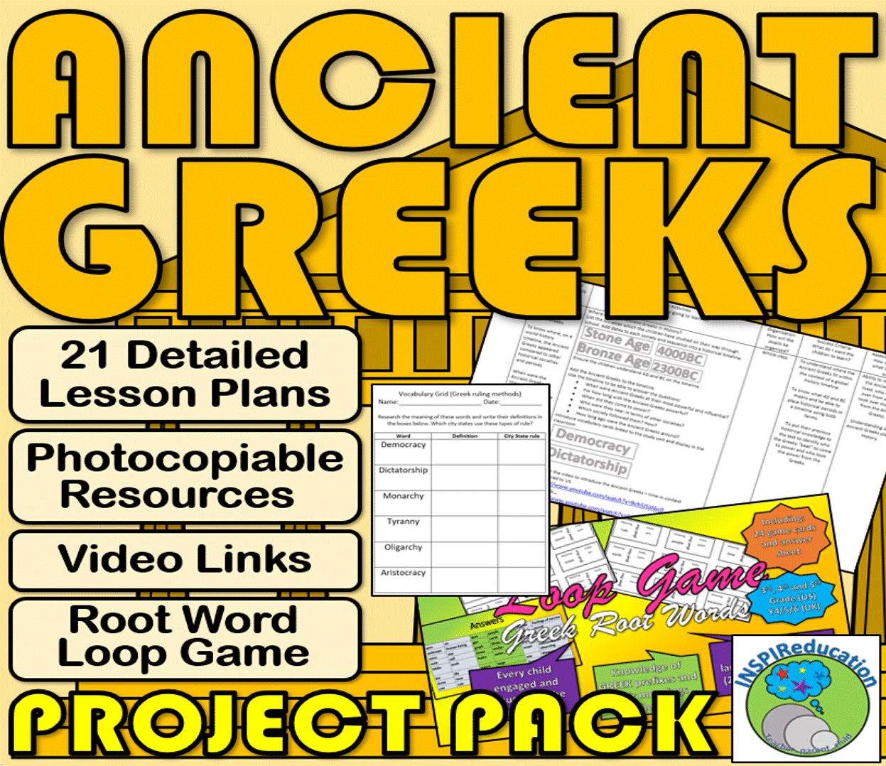Ancient Greeks: 21 detailed lesson plans and resources