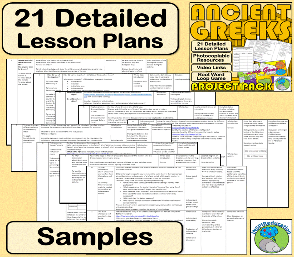 Ancient Greeks: 21 detailed lesson plans and resources