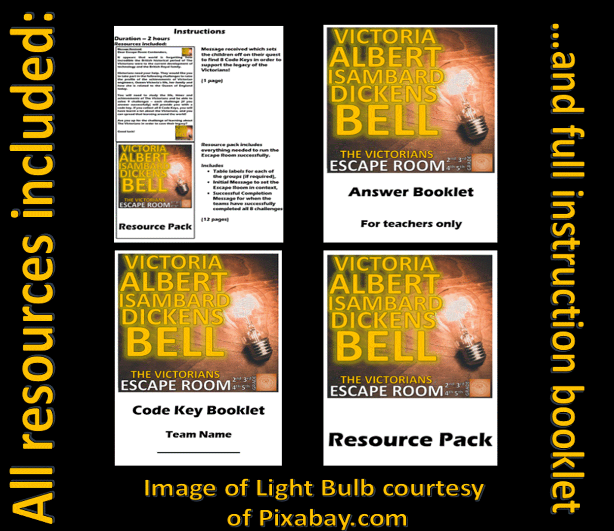 History ESCAPE ROOM: The Victorians - 8 Challenges, Student Workbook ...