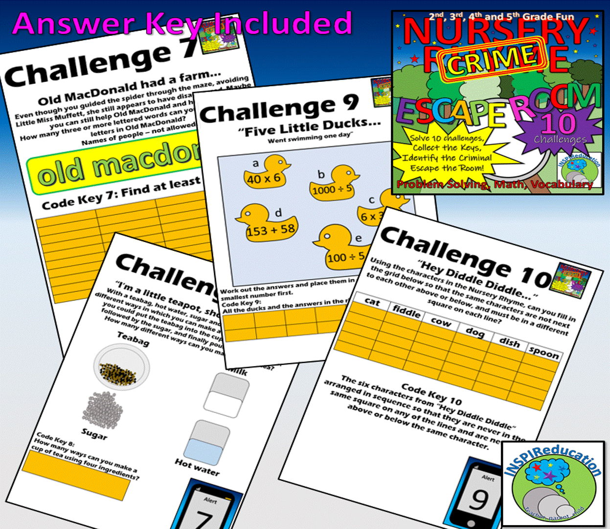 ESCAPE ROOM/PLAYSCRIPT BUNDLE: Nursery Crime, 10 Challenges and ...