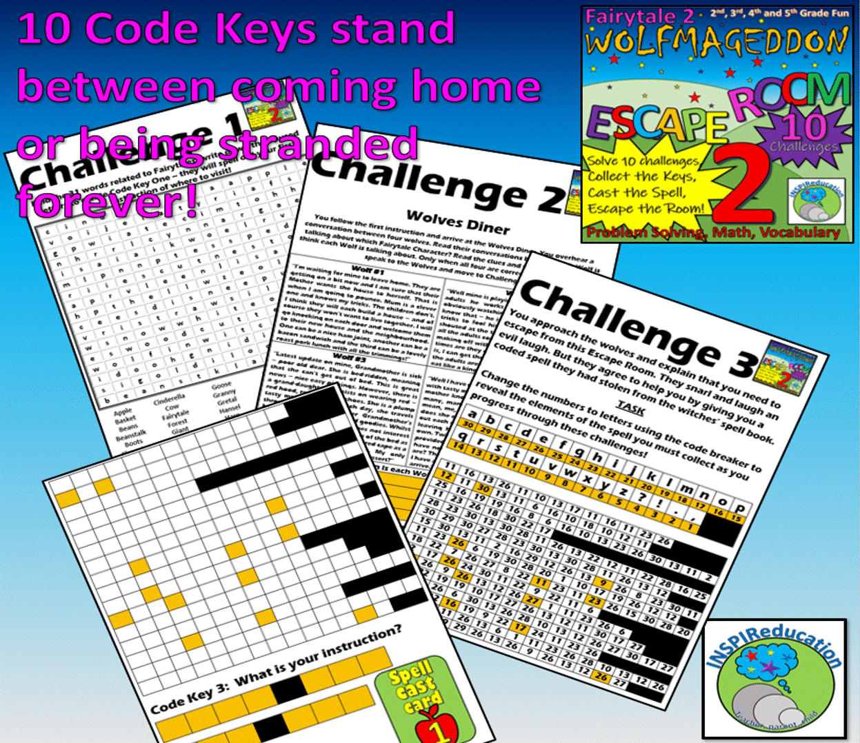 ELA ESCAPE ROOM: Fairytale 2 "WOLFMAGEDDON" - 10 Challenges, Resources ...