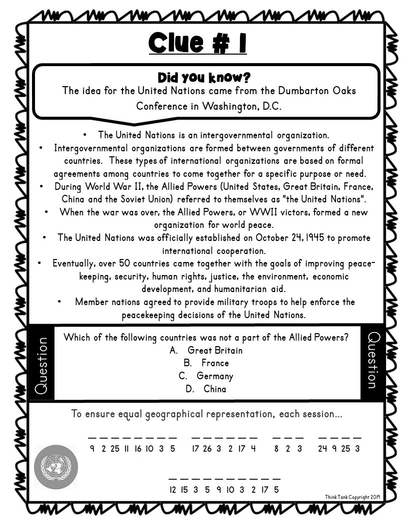 United Nations ESCAPE ROOM! - Amped Up Learning