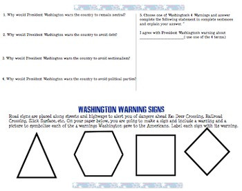 George Washington Farewell Address Comic Lesson Plan