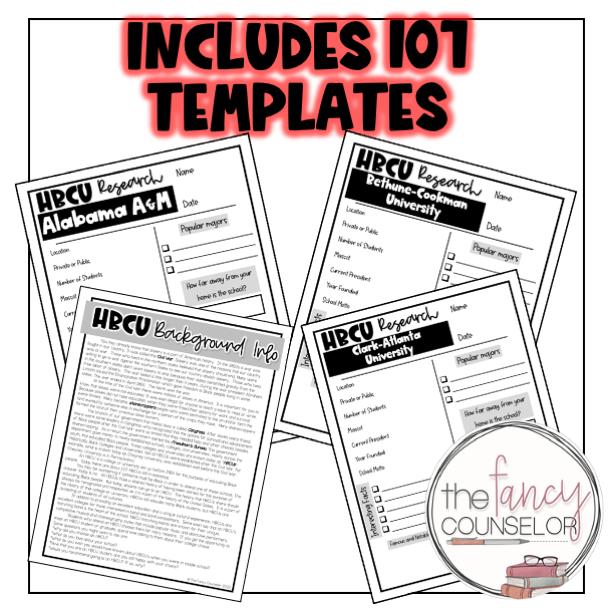 HBCU Research Templates Historically Black Colleges and Universities ...