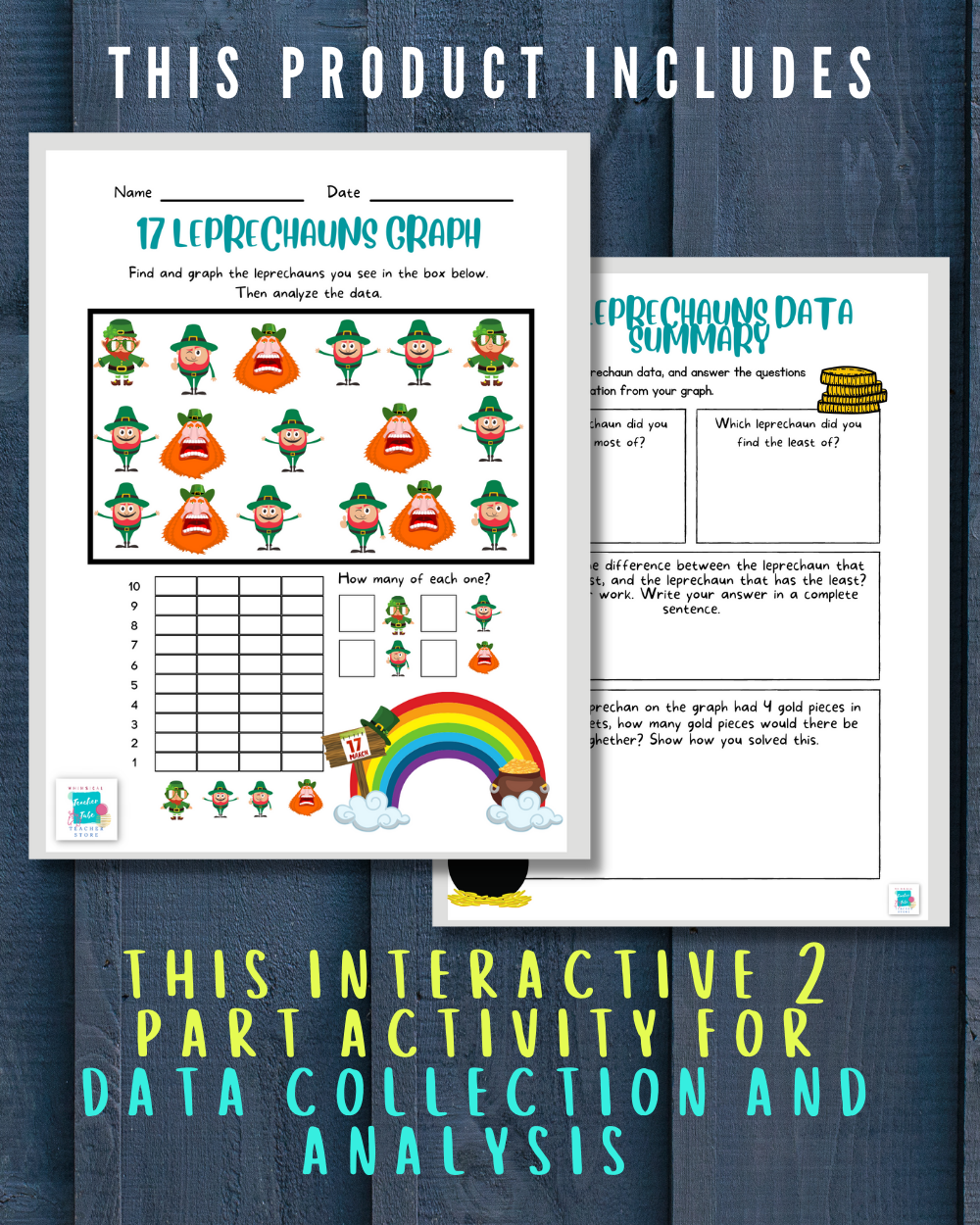 St. Patrick's Day Math Review with BONUS ELA Activities