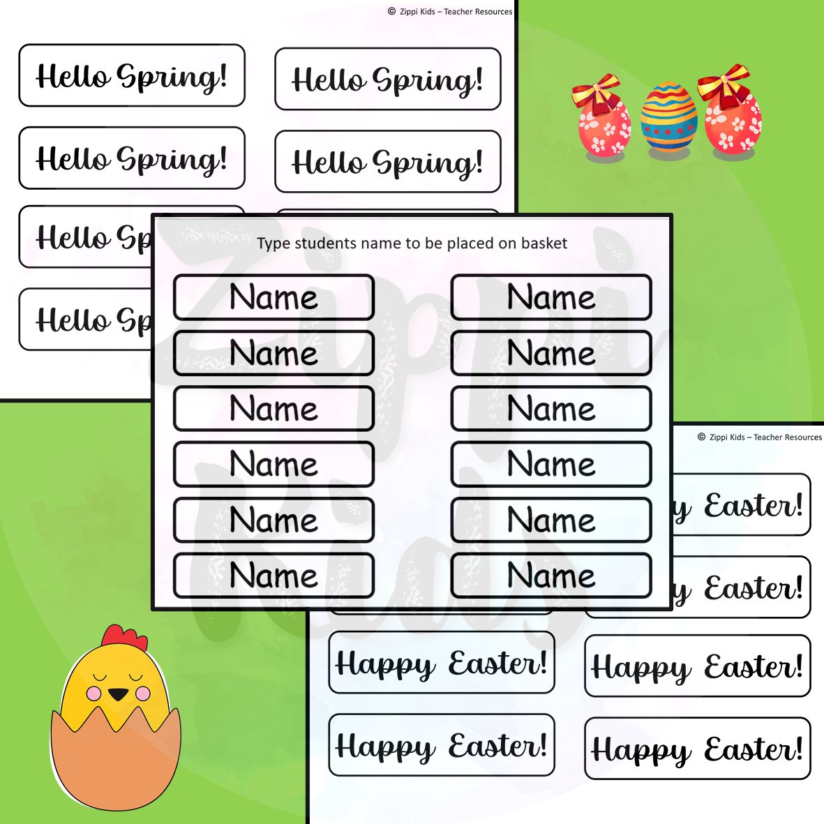 Easter Craft, Printable Name Craft Activities, Easter Egg Basket Craft ...