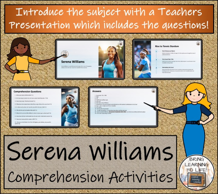 Serena Williams Close Reading Comprehension Activities | 5th Grade ...