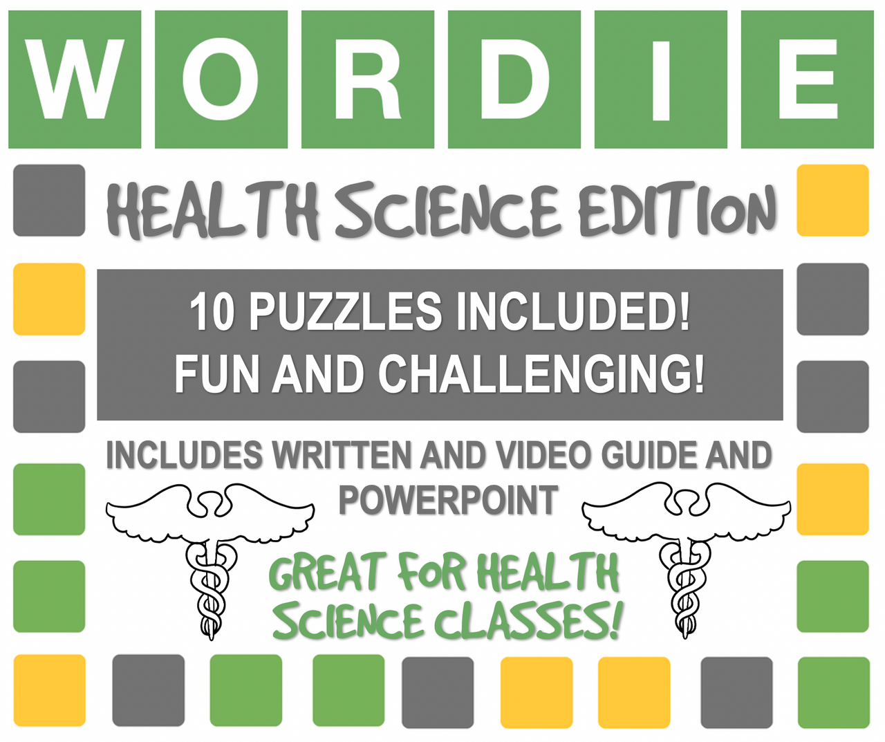 HEALTH SCIENCE WORDIE! 10 medical based terms to reveal! - FREE