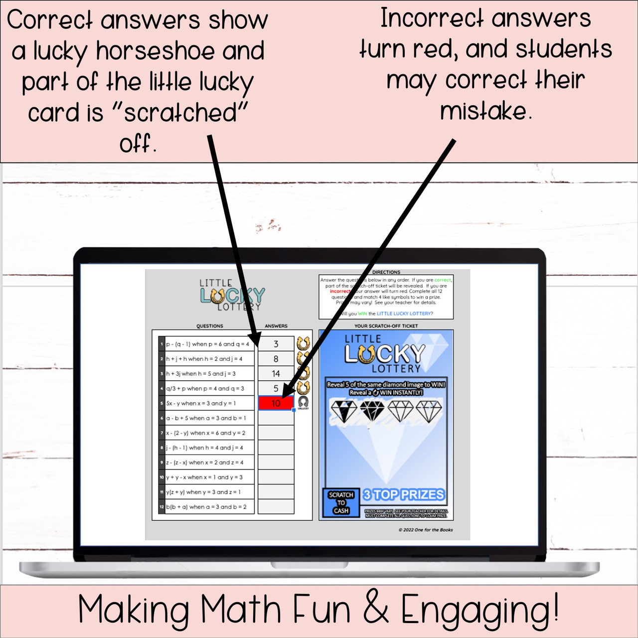 Evaluate Algebraic Expressions Digital Activity