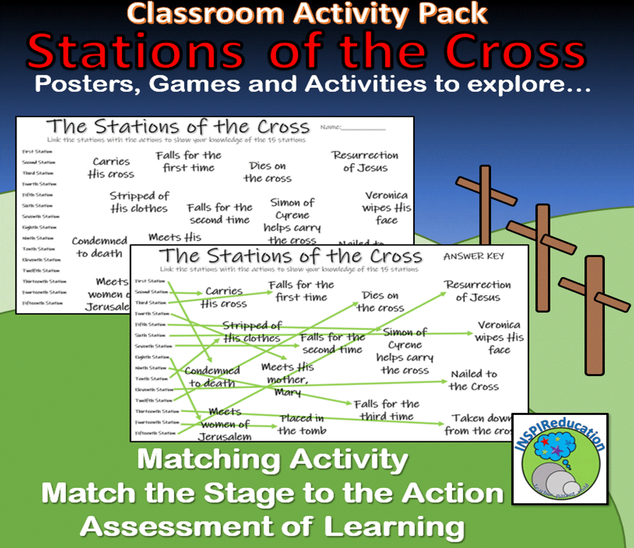 EASTER: The Stations of the Cross: Posters, Games and Assessment (with ...