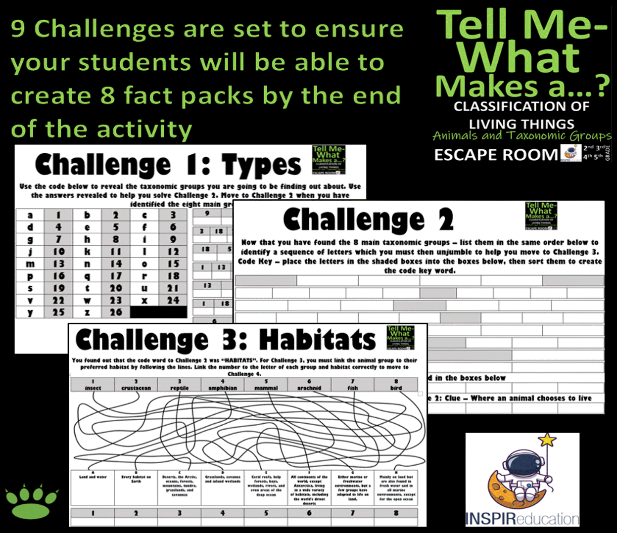 Classification of Animals: Escape Room BUNDLE, 19 Challenges, Resources ...