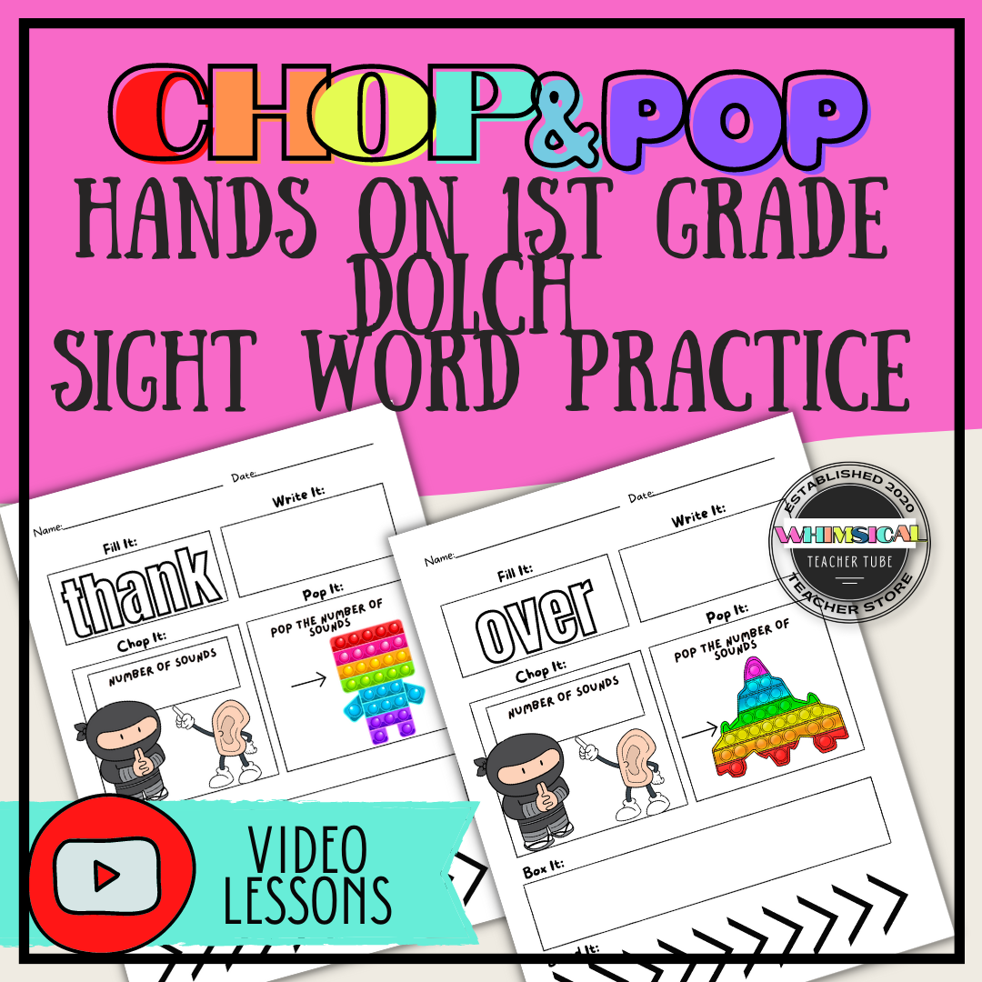 Chop and Pop Hands On 1st Grade Dolch Sight Word Practice