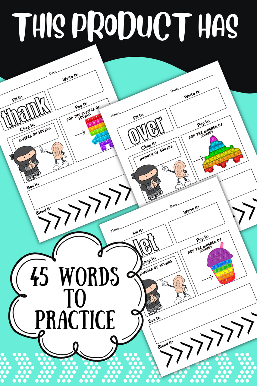 Chop and Pop Hands On 1st Grade Dolch Sight Word Practice