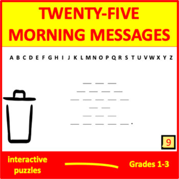 Morning Messages for Early Elementary