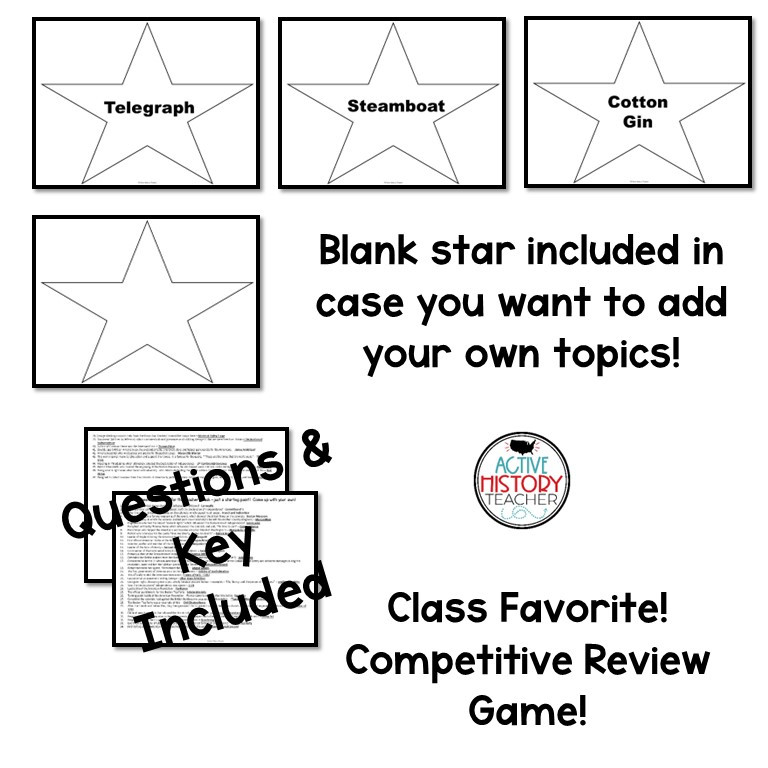 Washington to the Mexican War Review Game Swat the Star