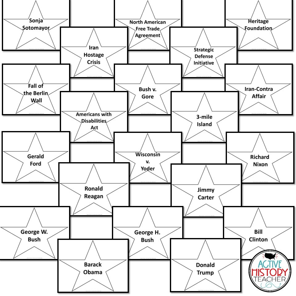 Modern America Review Game Swat the Star EOC Review - Amped Up Learning