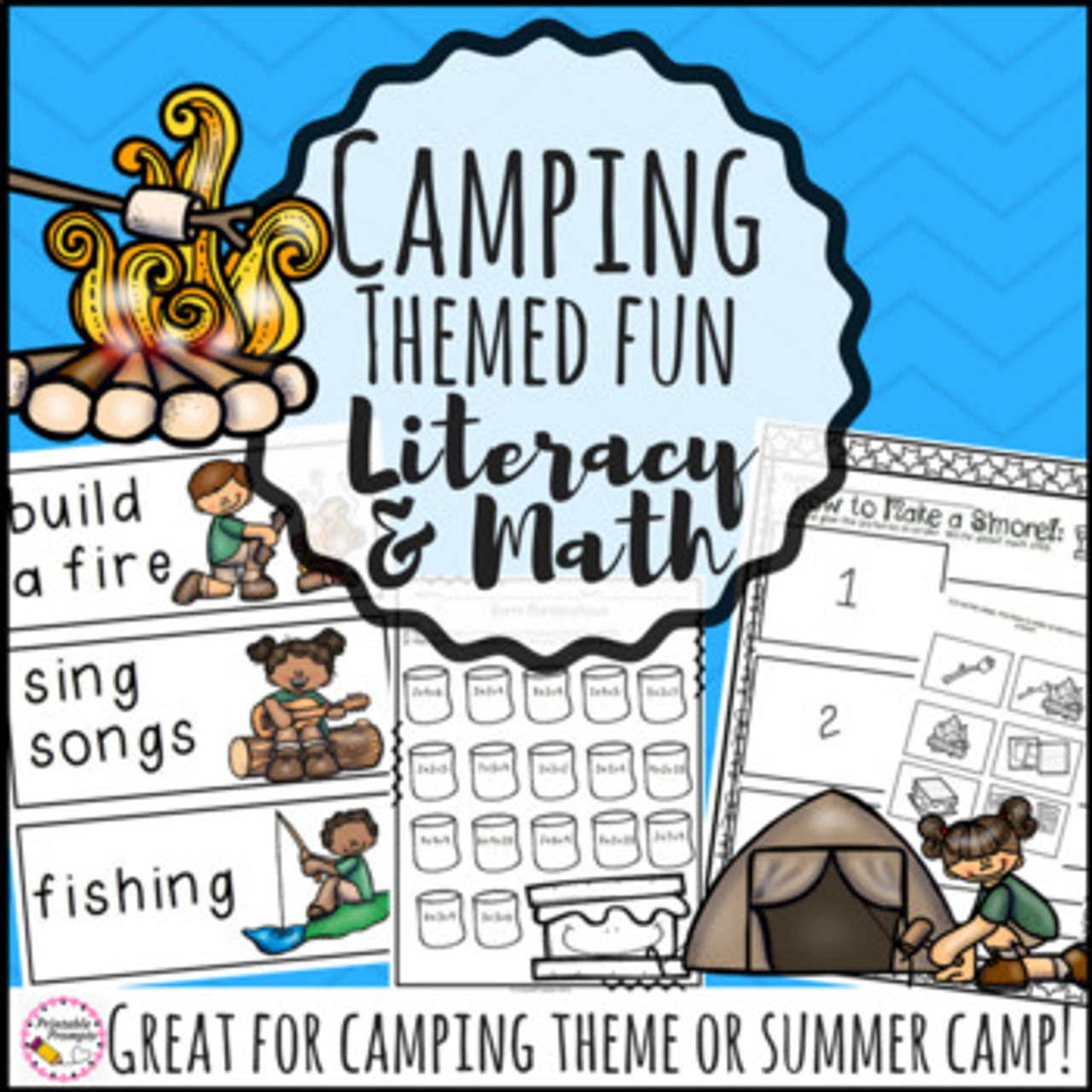 Camping Theme Literacy and Math Activities
