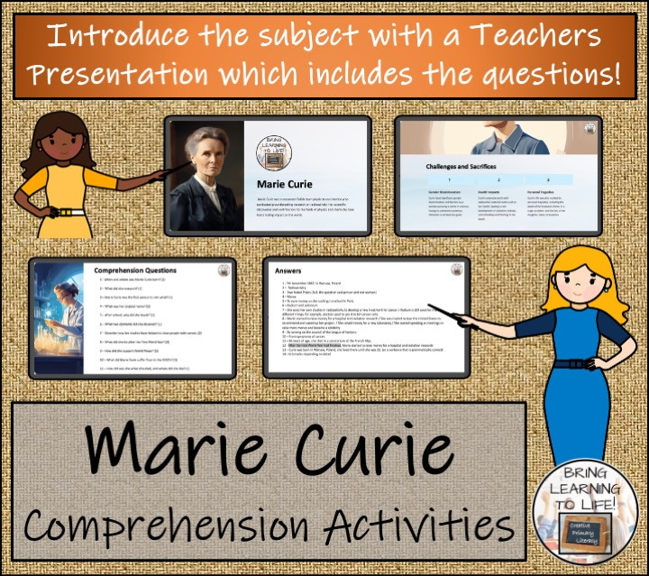Marie Curie Grade Close Reading Comprehension Activities | 5th Grade ...