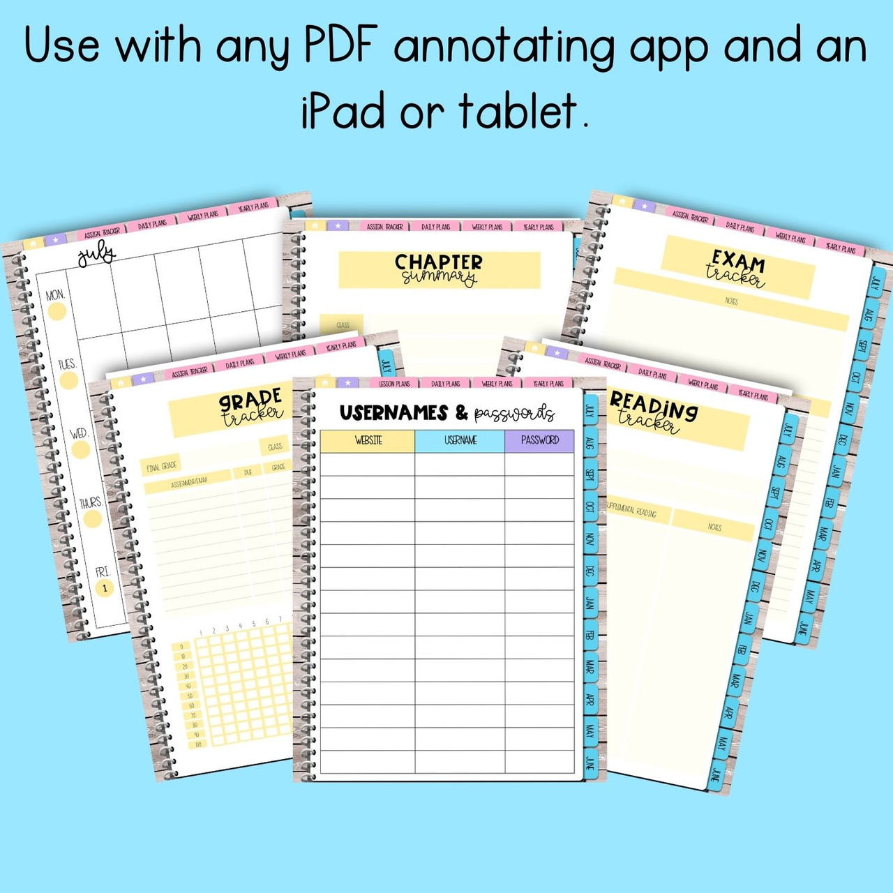 Student Planner - Digital and Dated for 2022-2023-for iPad or Tablet ...