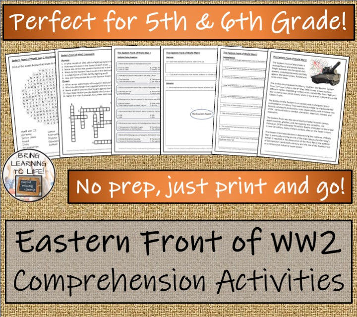 Eastern Front of World War II Close Reading Comprehension | 5th & 6th ...