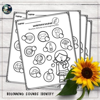 Bubble Beginning Sounds Worksheets