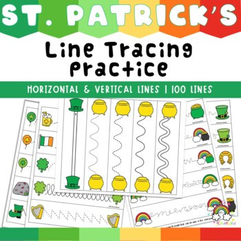 ST Patricks Day Line Tracing Pre Writing Activity for Preschool ...
