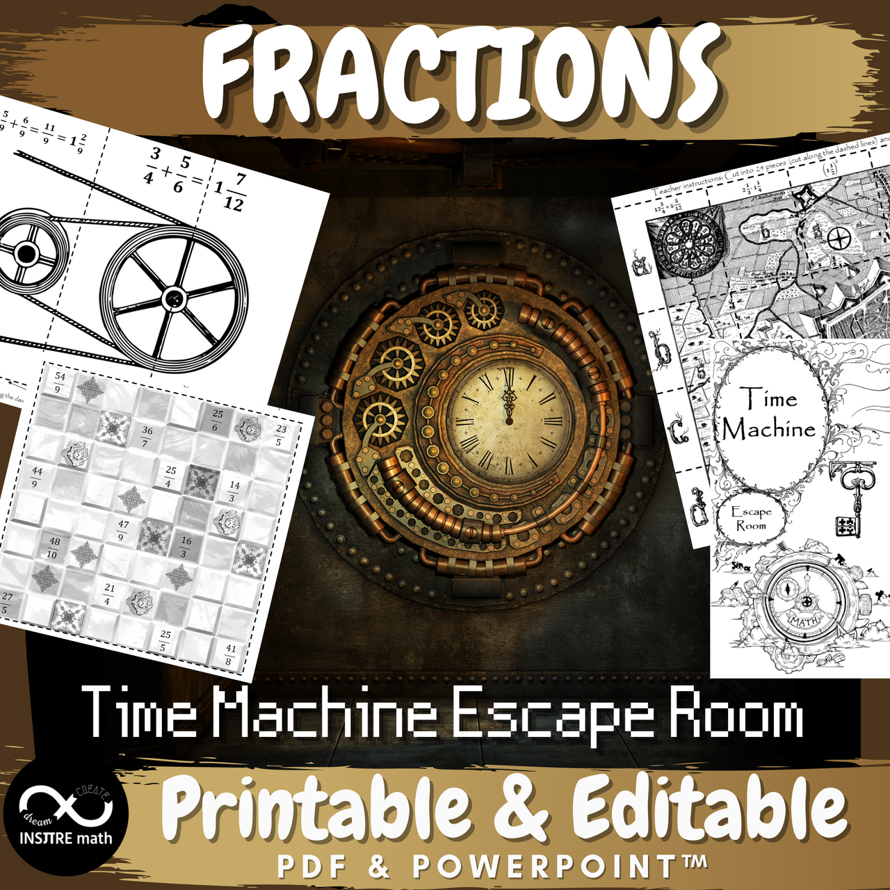 FRACTIONS Escape Room Math Breakout Room Adding Subtracting Multiplying ...