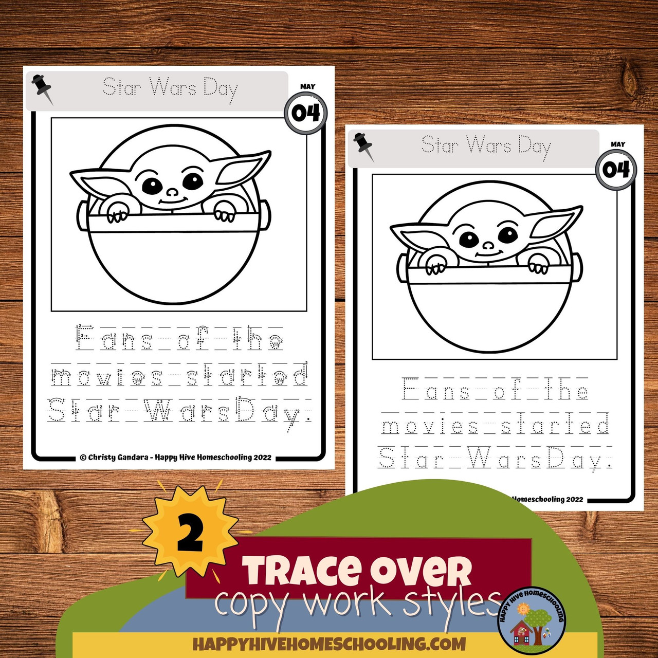 May Copywork Printables - Trace Over - Amped Up Learning