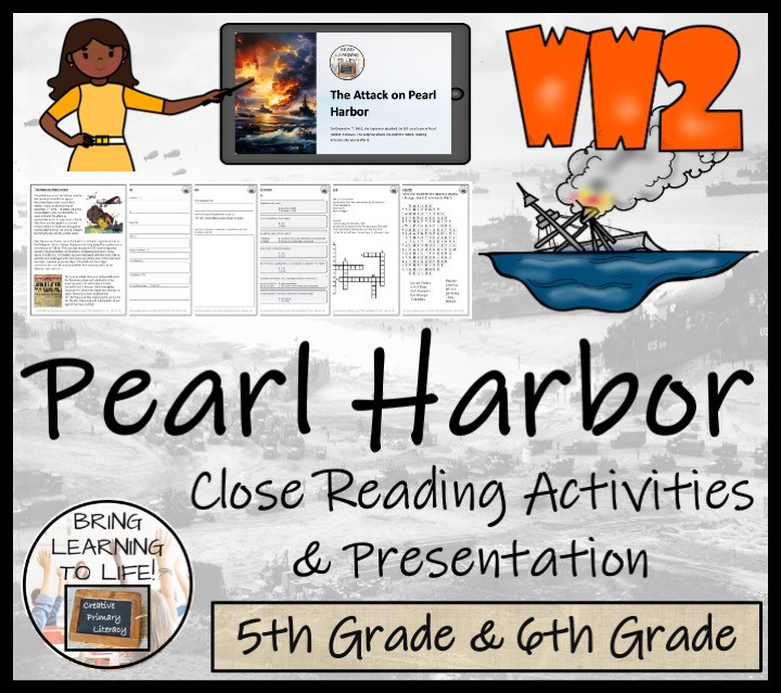 Attack on Pearl Harbor Close Reading Comprehension Activities | 5th ...