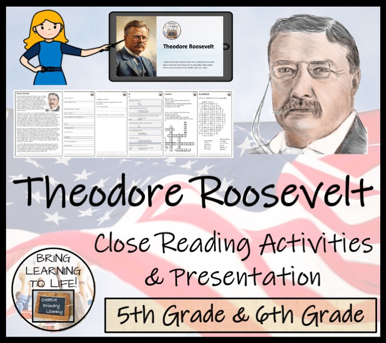 Theodore Roosevelt Close Reading Comprehension Activities | 5th & 6th ...